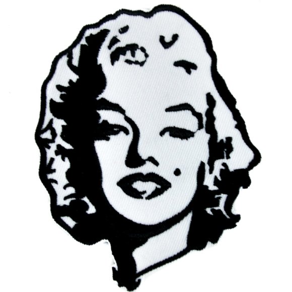 Accessories | Marilyn Monroe Patch Blk Wht Embroidery Iron On Applique ...
